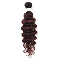 China Remy Human Hair Deep Wave Bundles 10-28 Inch Brazilian Sew In Weave 3 Bundles Set for sale