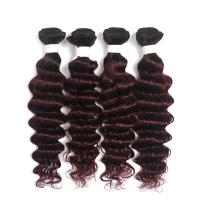 China Remy Human Hair Deep Wave Bundles 10-28 Inch Brazilian Sew In Weave 3 Bundles Set for sale