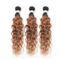 China T1B/30 Water Wave Remy Human Hair Bundles 10-28 Inch Brazilian Sew In Weave 3 Bundles for sale
