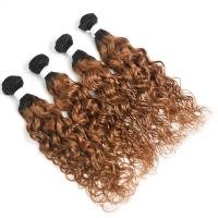 China T1B/30 Water Wave Remy Human Hair Bundles 10-28 Inch Brazilian Sew In Weave 3 Bundles for sale