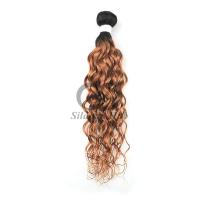 China T1B/30 Water Wave Remy Human Hair Bundles 10-28 Inch Brazilian Sew In Weave 3 Bundles for sale