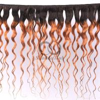 China T1B/30 Water Wave Remy Human Hair Bundles 10-28 Inch Brazilian Sew In Weave 3 Bundles for sale