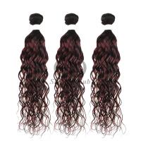 China T1B/99J Water Wave Remy Human Hair Bundles 10-28 Inch Brazilian Sew In Weave 3 Bundles Set for sale