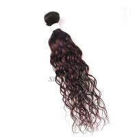 China T1B/99J Water Wave Remy Human Hair Bundles 10-28 Inch Brazilian Sew In Weave 3 Bundles Set for sale