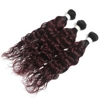 China T1B/99J Water Wave Remy Human Hair Bundles 10-28 Inch Brazilian Sew In Weave 3 Bundles Set for sale