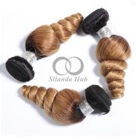 China T1B/27 Loose Wave Remy Human Hair Bundles Brazilian 10-28 Inch Sew In Weave for sale