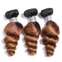 China T1B/30 Loose Wave Remy Human Hair Bundles 10-28 Inch Brazilian Sew In Weave 3 Bundles for sale