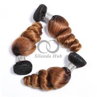 China T1B/30 Loose Wave Remy Human Hair Bundles 10-28 Inch Brazilian Sew In Weave 3 Bundles for sale
