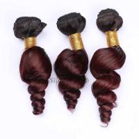 China T1B/99J Loose Wave Remy Human Hair Bundles 10-28 Inch Brazilian Sew In Weave for sale