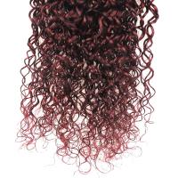 China T1B/99J Kinky Curly Remy Human Hair Bundles 10-28 Inch Brazilian Sew In Weave for sale