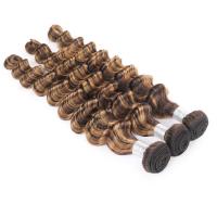 China P4/27 Deep Wave Remy Human Hair Bundles Sew In Weave Brazilian 3 Bundles 10-28 Inch for sale