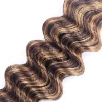 China P4/27 Deep Wave Remy Human Hair Bundles Sew In Weave Brazilian 3 Bundles 10-28 Inch for sale