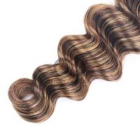 China P4/27 Deep Wave Remy Human Hair Bundles Sew In Weave Brazilian 3 Bundles 10-28 Inch for sale