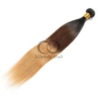 China Straight Remy Human Hair Bundles Sew In Weave Brazilian #T1B/4/27 14-28 Inch 3 Bundles for sale
