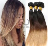 China Straight Remy Human Hair Bundles Sew In Weave Brazilian #T1B/4/27 14-28 Inch 3 Bundles for sale