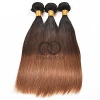 China Straight Remy Human Hair Bundles 14-28 Inch Brazilian Weave 3 Bundles Per Set for sale
