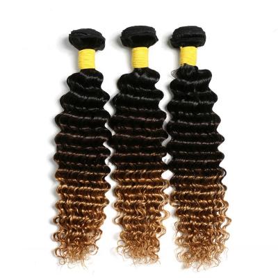 China Deep Wave Remy Human Hair Bundles Sew In Weave Brazilian Bundle Deals 14-28 Inch for sale