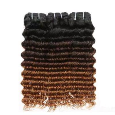 China Deep Wave Remy Human Hair Bundles 14-28 Inch Brazilian Sew In Weave 3 Bundles for sale