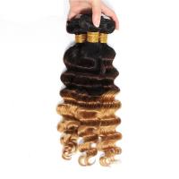 China T1B 4 27 Loose Deep Wave Remy Human Hair Bundles 14-28 Inch Brazilian Sew In Weave for sale