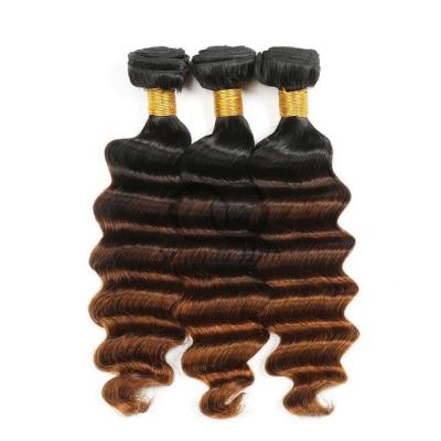 China Loose Deep Wave Remy Human Hair Bundles 14-28 Inch Brazilian Sew In Weave 3 Bundles Set for sale