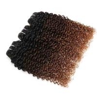 China T1B/4/30 Kinky Curly Remy Human Hair Bundles 14-28 Inch Brazilian Sew In Weave for sale