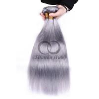 China Grey Straight Remy Human Hair Bundles 10-28 Inch Sew In Weave Brazilian Bundle Deals for sale