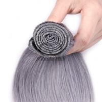 China Grey Straight Remy Human Hair Bundles 10-28 Inch Sew In Weave Brazilian Bundle Deals for sale