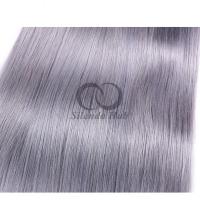 China Grey Straight Remy Human Hair Bundles 10-28 Inch Sew In Weave Brazilian Bundle Deals for sale