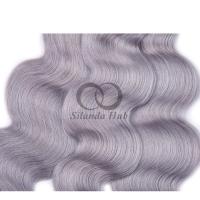 China Grey Body Wave Remy Human Hair Bundles 10-28 Inch Sew In Weave Brazilian 3 Bundles Set for sale