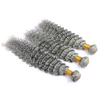 China Grey Deep Wave Remy Human Hair Bundles 10-28 Inch Brazilian Sew In Weave 3 Bundles Set for sale