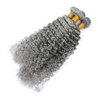 China Grey Deep Wave Remy Human Hair Bundles 10-28 Inch Brazilian Sew In Weave 3 Bundles Set for sale