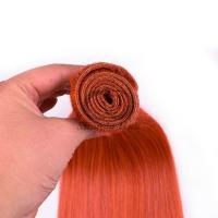 China Orange Red Straight Remy Human Hair Bundles Sew In Weave Brazilian 10-28 Inch 3 Bundles for sale