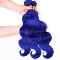 China Blue Body Wave Remy Human Hair Bundles 10-28 Inch Double Wefted Sew In Weave for sale