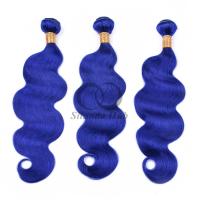 China Blue Body Wave Remy Human Hair Bundles 10-28 Inch Double Wefted Sew In Weave for sale