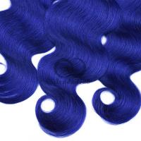 China Blue Body Wave Remy Human Hair Bundles 10-28 Inch Double Wefted Sew In Weave for sale