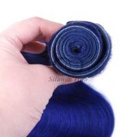China Blue Body Wave Remy Human Hair Bundles 10-28 Inch Double Wefted Sew In Weave for sale