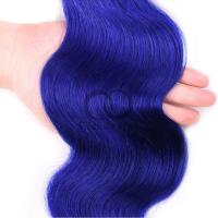 China Blue Body Wave Remy Human Hair Bundles 10-28 Inch Double Wefted Sew In Weave for sale
