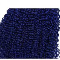 China Blue Kinky Curly Remy Human Hair Bundles 10-28 Inch Brazilian Sew In Weave 3 Bundles Set for sale