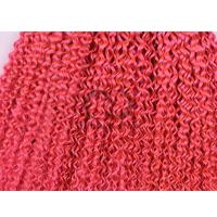 China Pink Kinky Curly Remy Human Hair Bundles 10-28 Inch Brazilian Sew In Weave 3 Bundles Per Set for sale