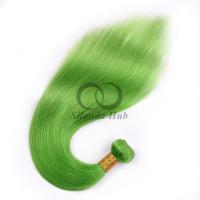 China Green Straight Remy Human Hair Bundles 10-28 Inch Brazilian Sew In Weave 3 Bundles for sale