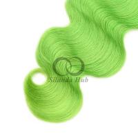 China Green Body Wave Remy Human Hair Bundles 3 Bundles Per Set 10-28 Inch Sew In Weave Brazilian for sale
