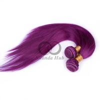 China Purple Straight Remy Human Hair Bundles Sew In Weave 10-28 Inch Brazilian Bundle Deals for sale