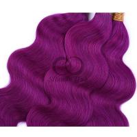 China Purple Body Wave Remy Human Hair Bundles 10-28 Inch Brazilian Weave 3 Bundles for sale