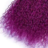 China Purple Kinky Curly Remy Human Hair Bundles 10-28 Inch Brazilian Sew In Weave for sale