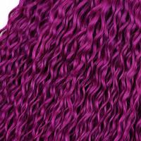 China Purple Kinky Curly Remy Human Hair Bundles 10-28 Inch Brazilian Sew In Weave for sale