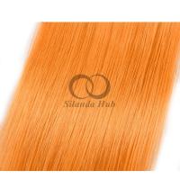 China Orange Straight Remy Human Hair Bundles 10-28 Inch Brazilian Weave 3 Bundles for sale