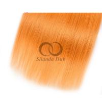 China Orange Straight Remy Human Hair Bundles 10-28 Inch Brazilian Weave 3 Bundles for sale