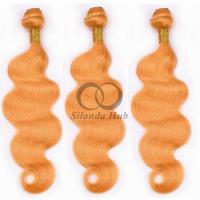 China Orange Body Wave Remy Human Hair Bundles 10-28 Inch Double Wefted Sew In Weave for sale
