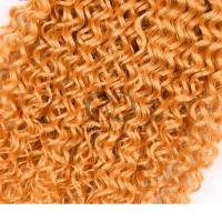 China Orange Kinky Curly Remy Human Hair Bundles 10-28 Inch Brazilian Sew In Weave 3 Bundles Per Set for sale