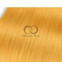 China Yellow Straight Remy Human Hair Bundles Sew In Weave Brazilian 10-28 Inch 3 Bundles for sale